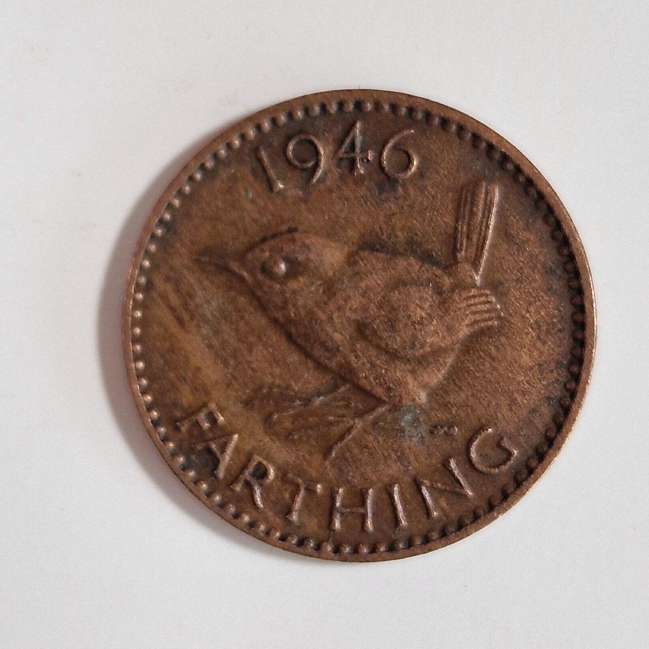 1946 Farthing Coin - King George VI Old British... - Depop