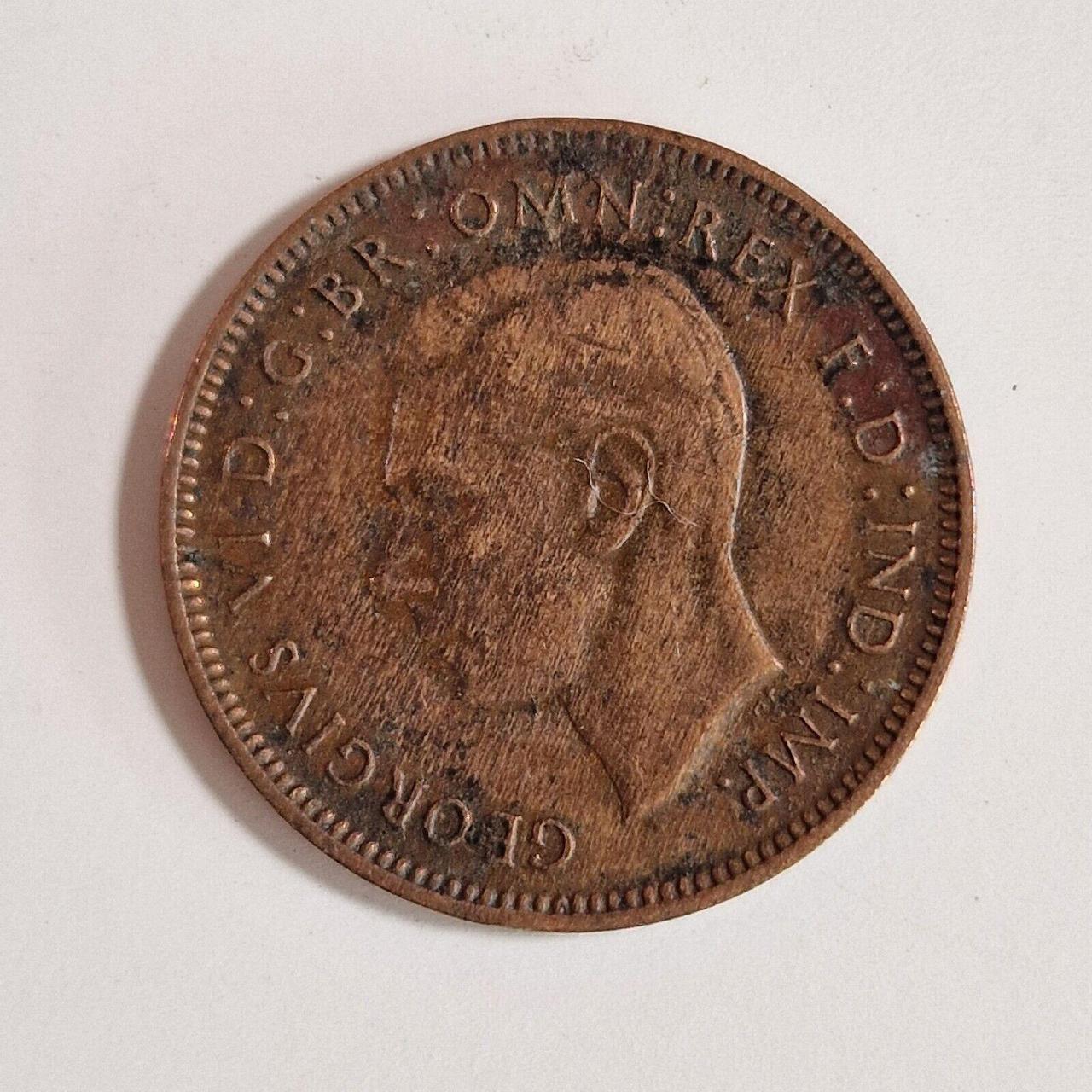 1946 Farthing Coin - King George VI Old British... - Depop