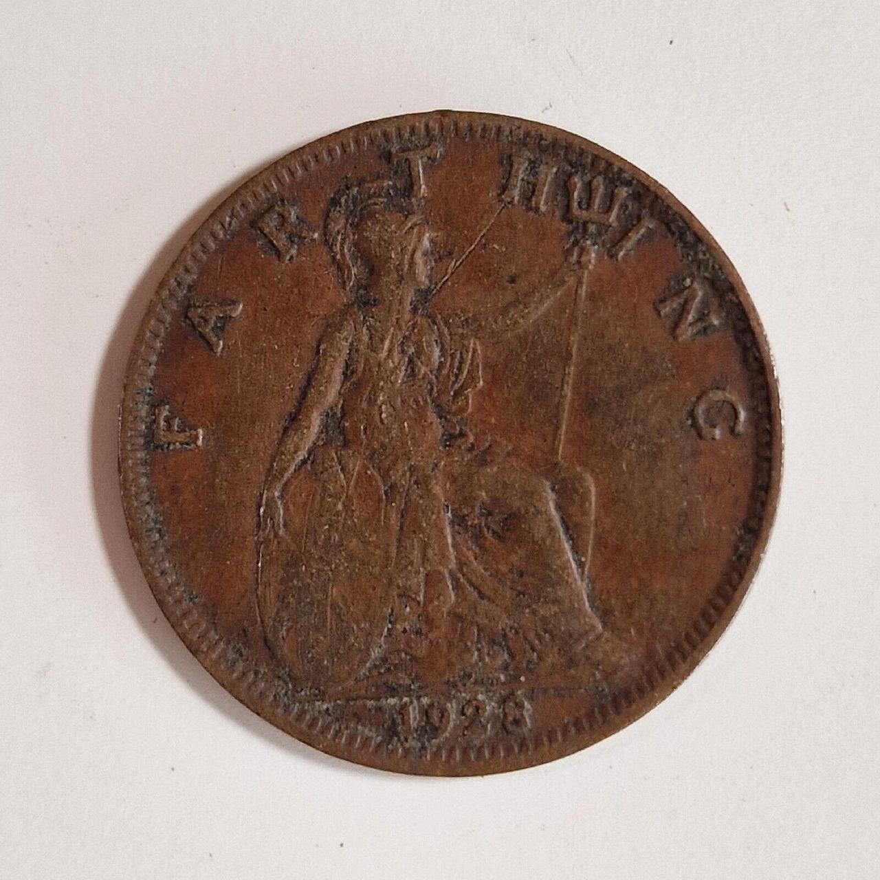 1928 Farthing Coin - King George VI Old British... - Depop