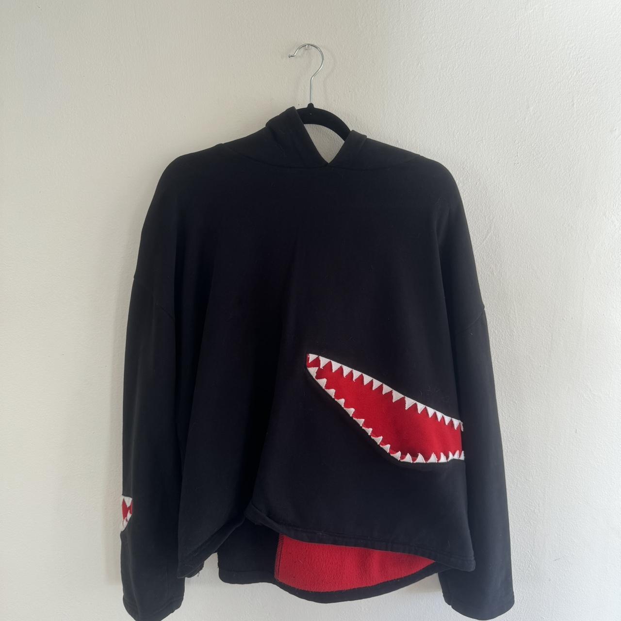Syckli shark smile hoodie 2XL - Depop
