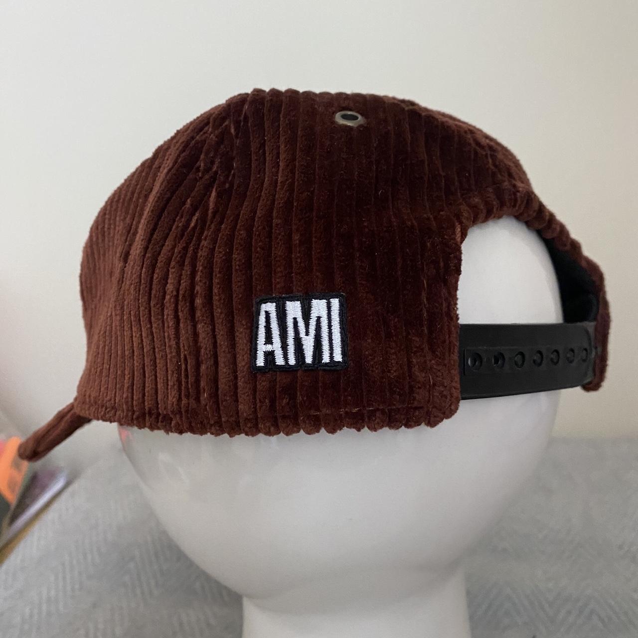 Ami Paris cap Men’s burgundy corduroy cap #amiparis... - Depop