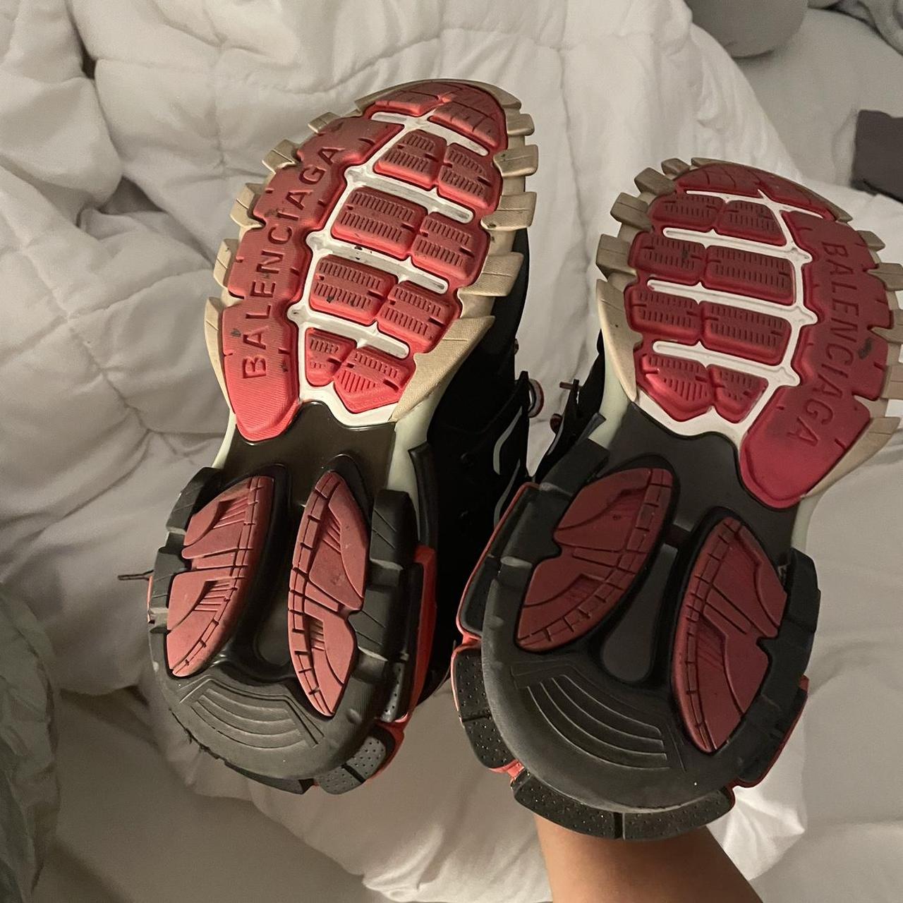 Balenciaga track trainer “black red”. Red and black... - Depop