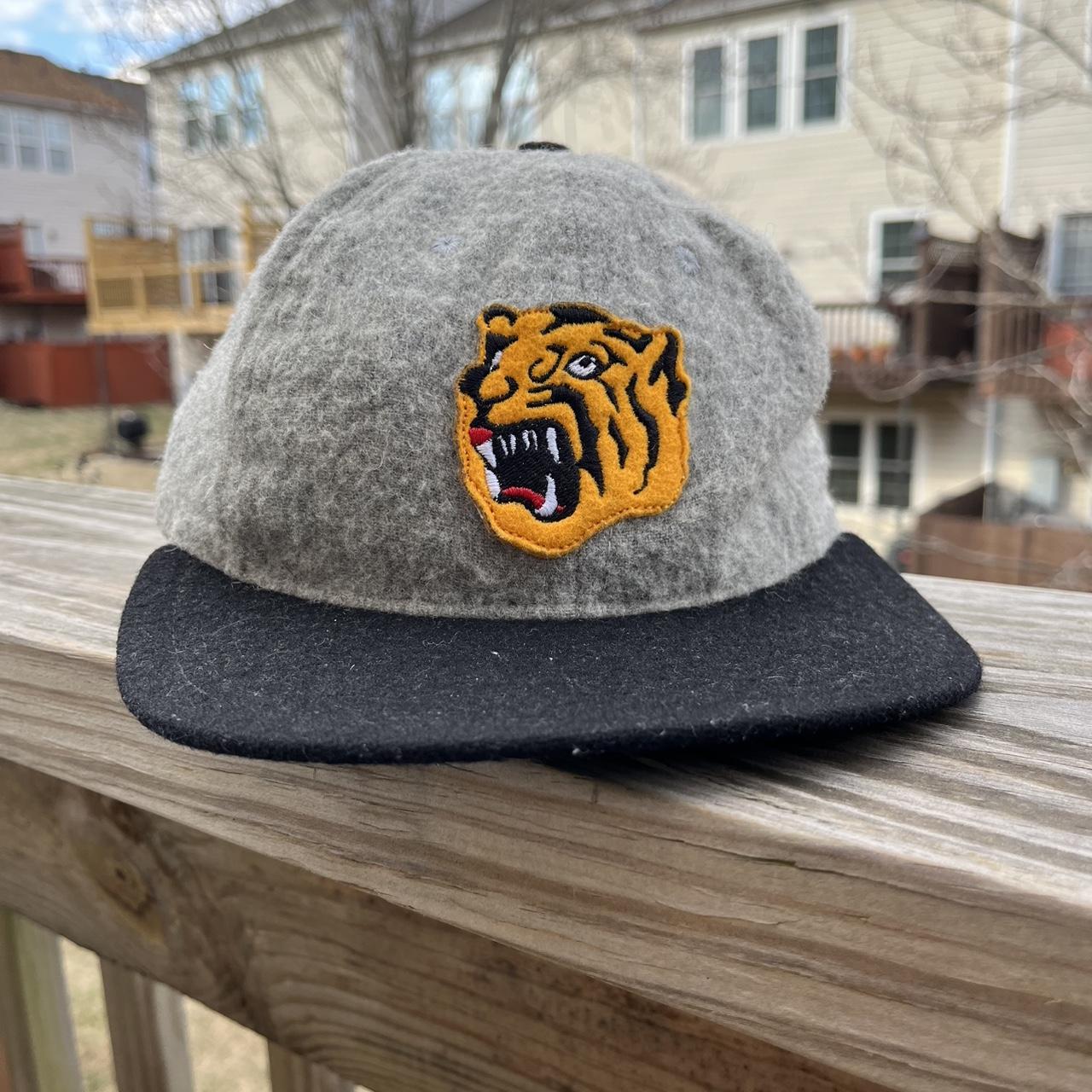 Ebbets Field vintage hat Grey and black wool... | Depop