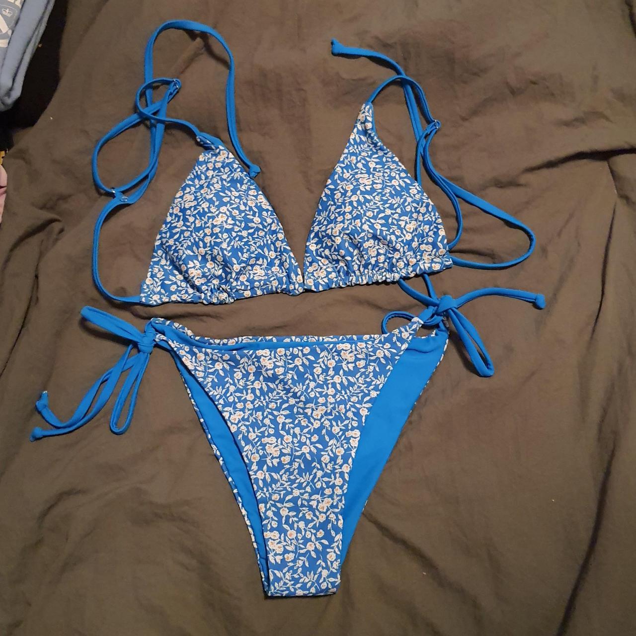 Womens Blue And White Depop