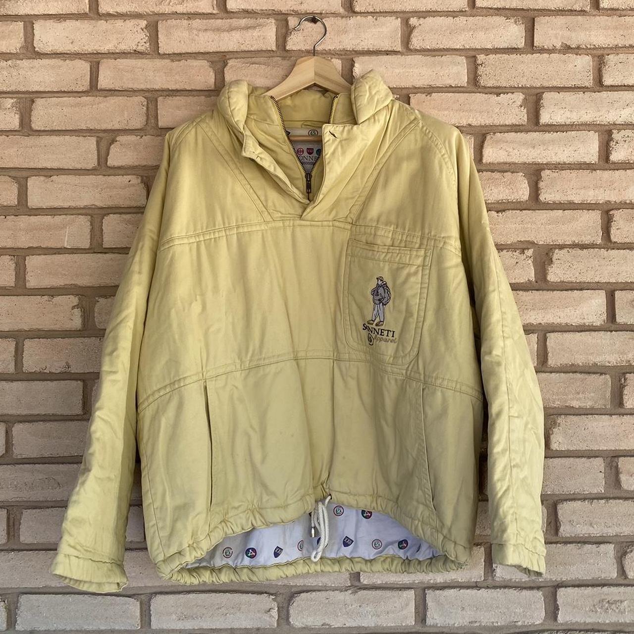 pastel yellow sonneti oversized jacket fits like a... - Depop