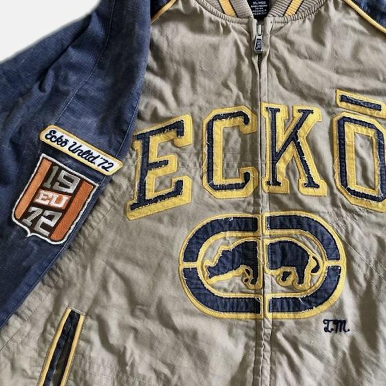 Ecko Unltd. Men's Tan and Grey Jacket | Depop