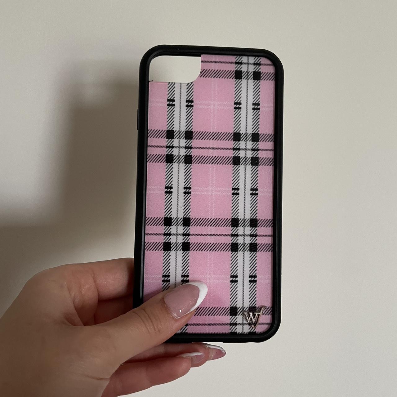 wildflower iphone 6, 7, 8 iphone pink plaid... - Depop