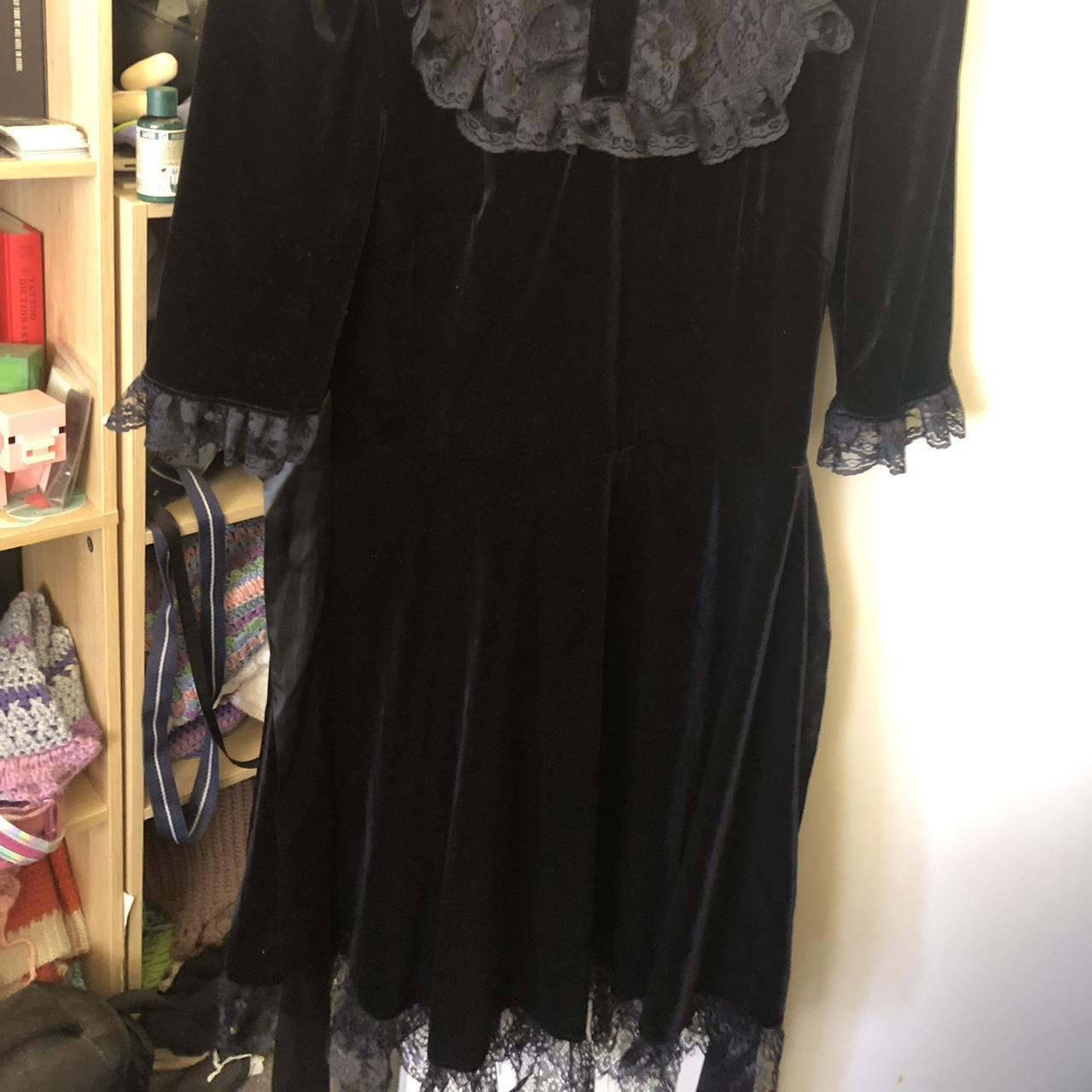 Dollskill gothic style dress. Velvet with lace front... - Depop