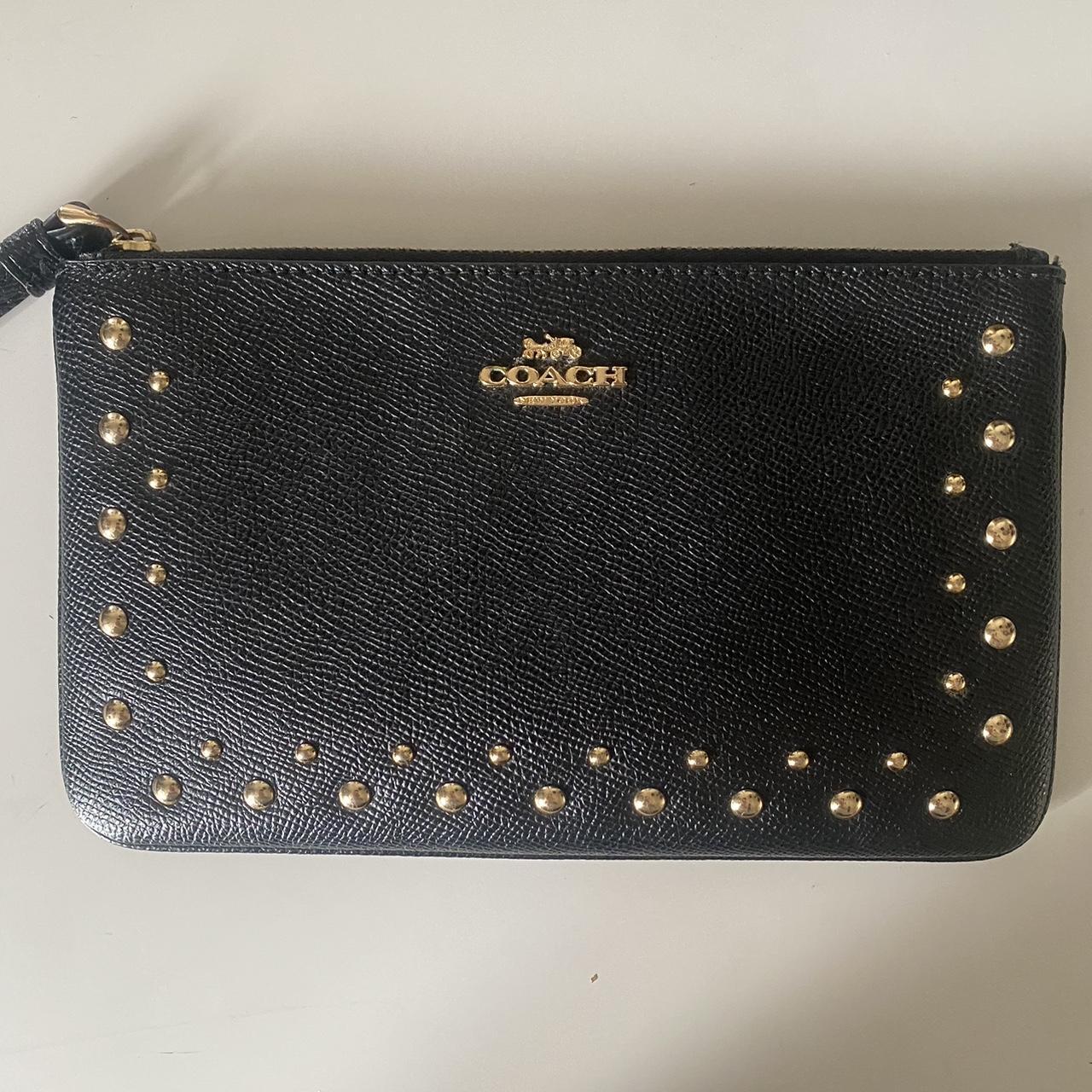 Coach wristlet wallet with gold hardware Excellent... - Depop