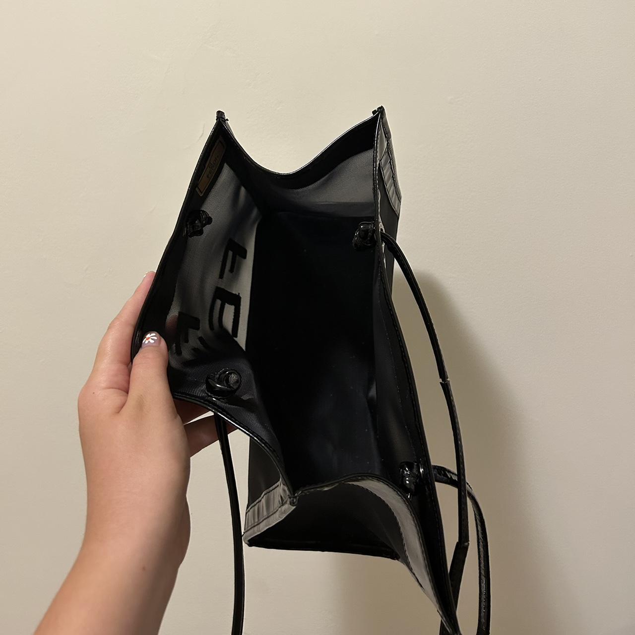 Fendi FF Zucca Black Mesh Shopper Tote... - Depop