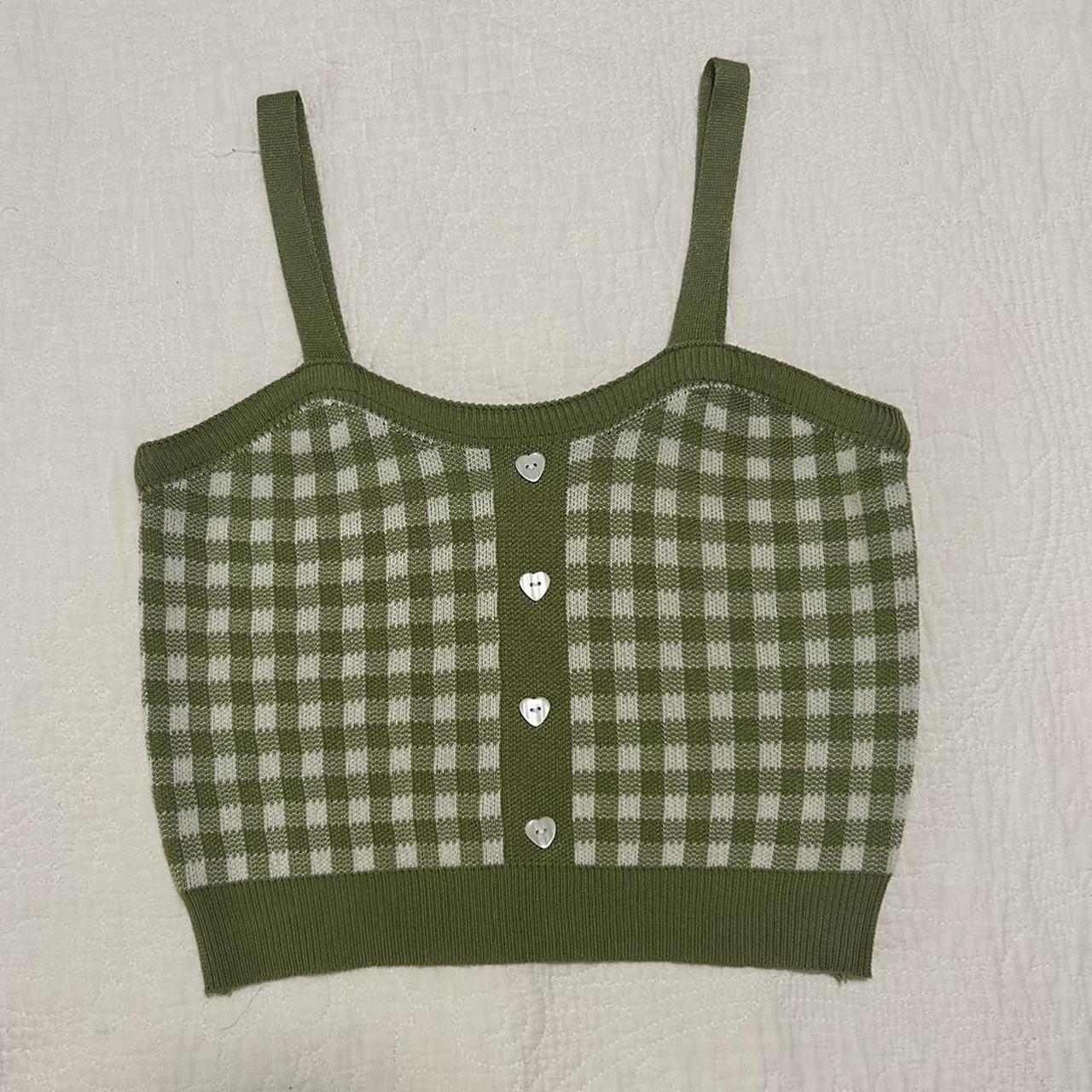 CUTE MATCHA GREEN TANK 💚🍵🪞 This is a x-small green... - Depop