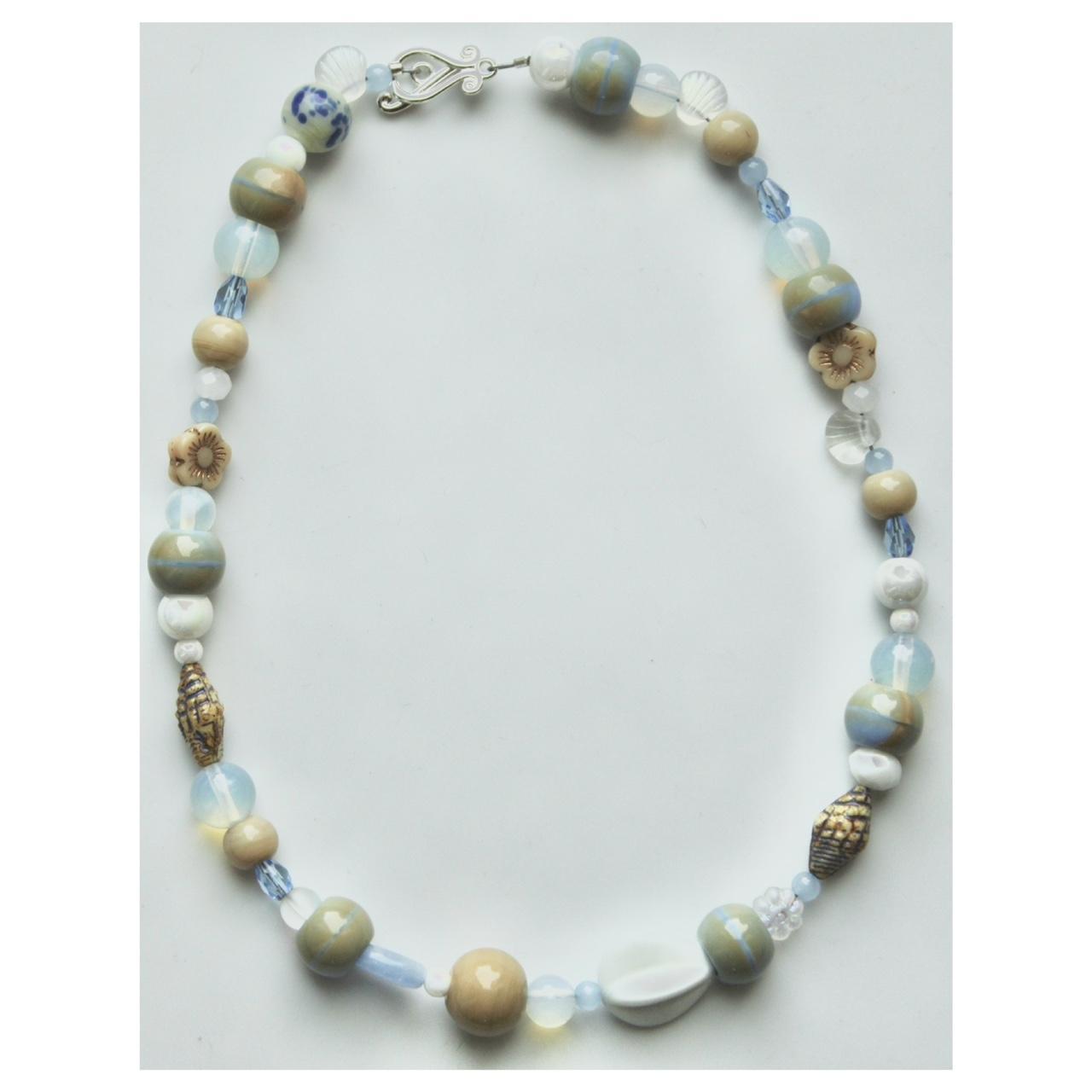 beach necklace handmade by me :P #oceancore... - Depop