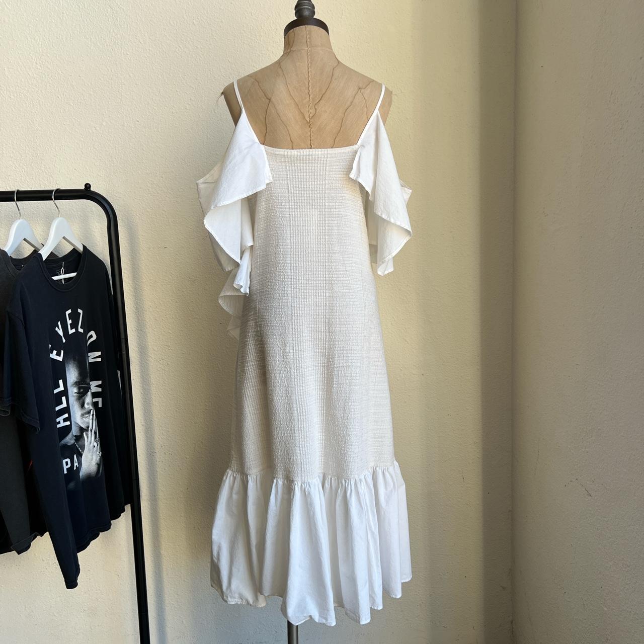 Zara Ruffle Maxi Dress IN EXCELLENT... - Depop