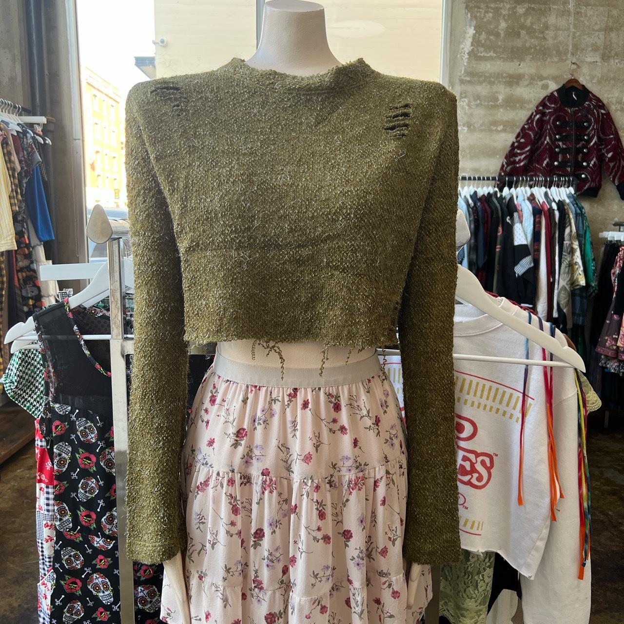 Upcycled Distressed Vintage Sweater IN EXCELLENT... - Depop