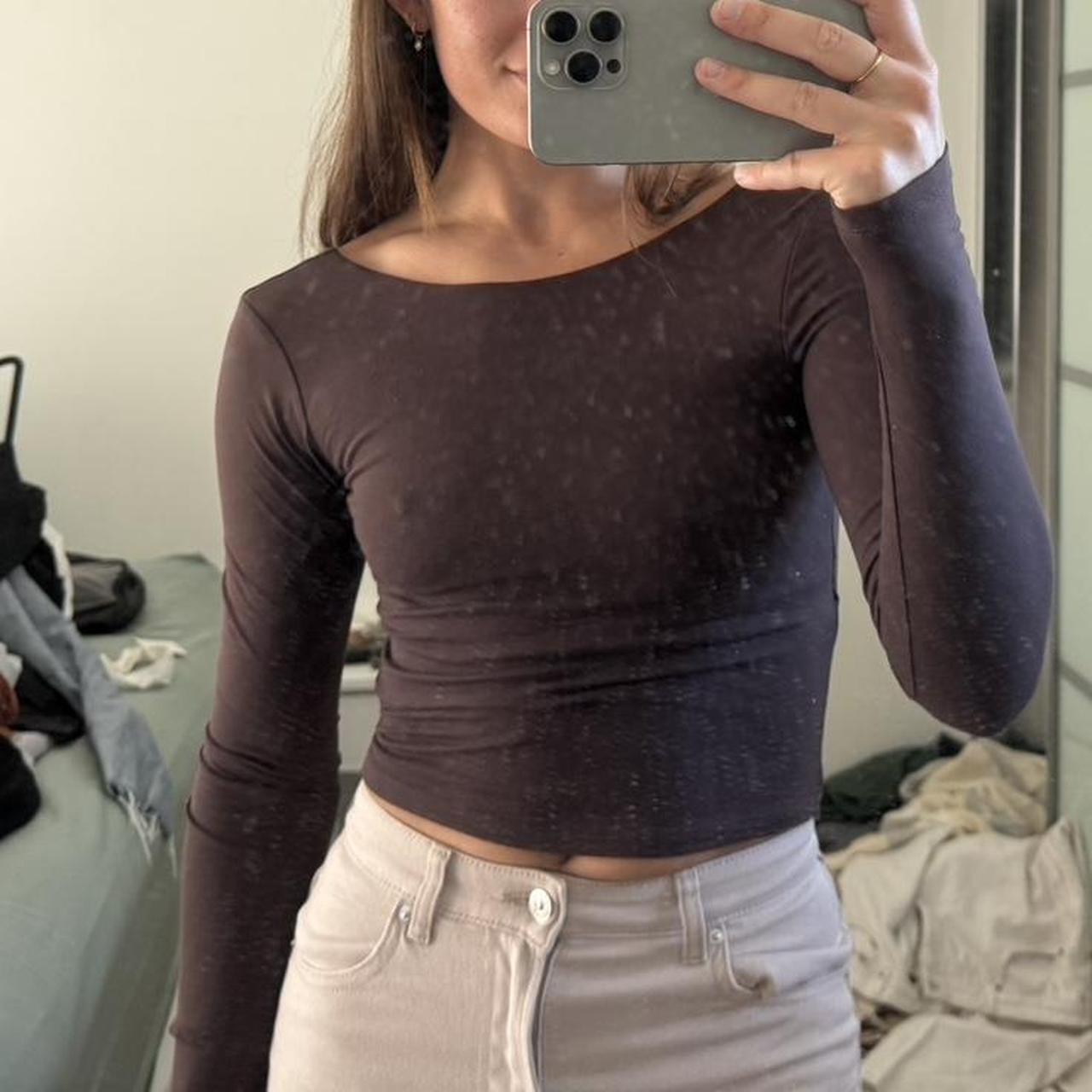 Glassons brown backless long sleeve - Depop