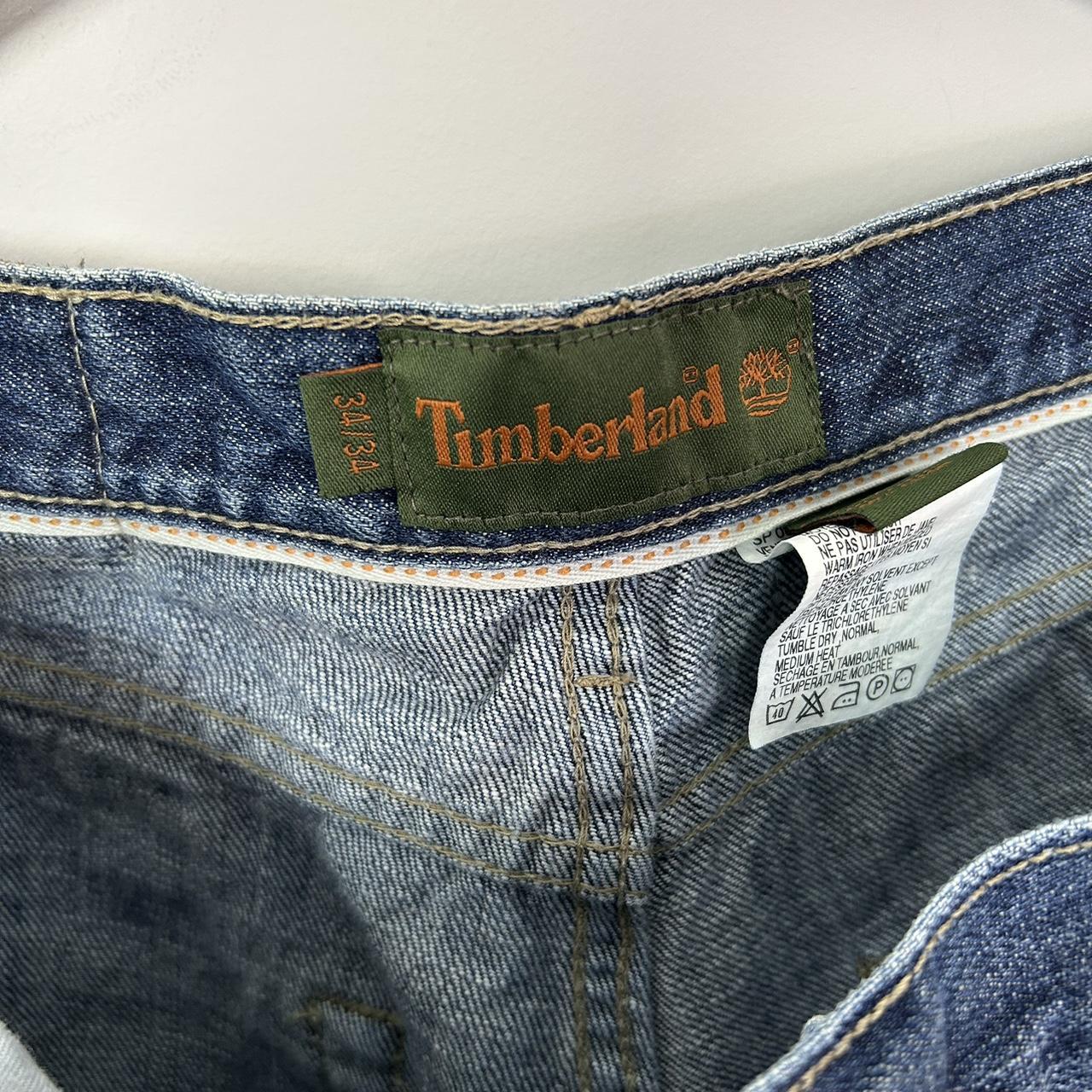 Timberland Men's Blue and Navy Jeans | Depop