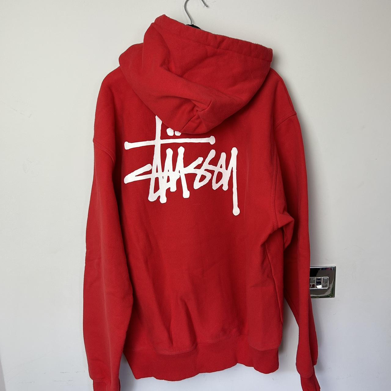 Stüssy Mens Red Hoodie Depop