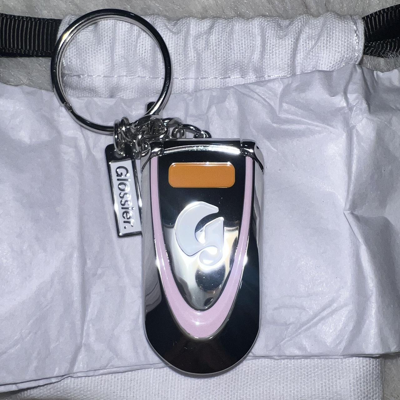 Glossier Los Angeles Flip Phone Mirror Keychain LA... - Depop
