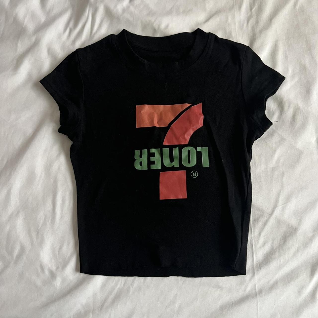 loner baby tee 7/11 inspire graphic cool and... - Depop