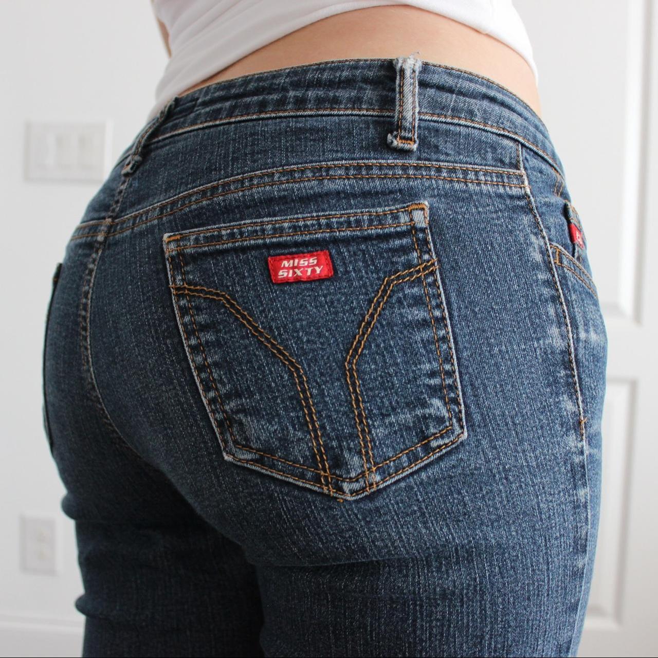 MISS SIXTY LOW RISE DARK DENIM JEANS condition: good... - Depop