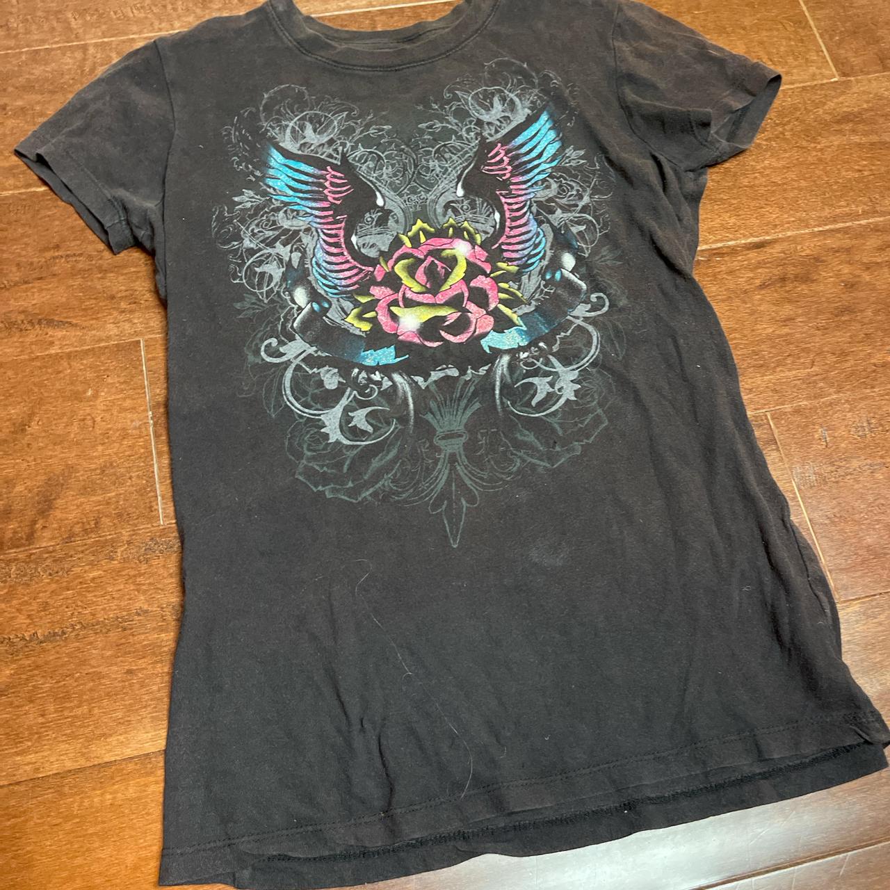 SUPER CUTE BLACK GRUNGE Y2K GRAPHIC... | Depop