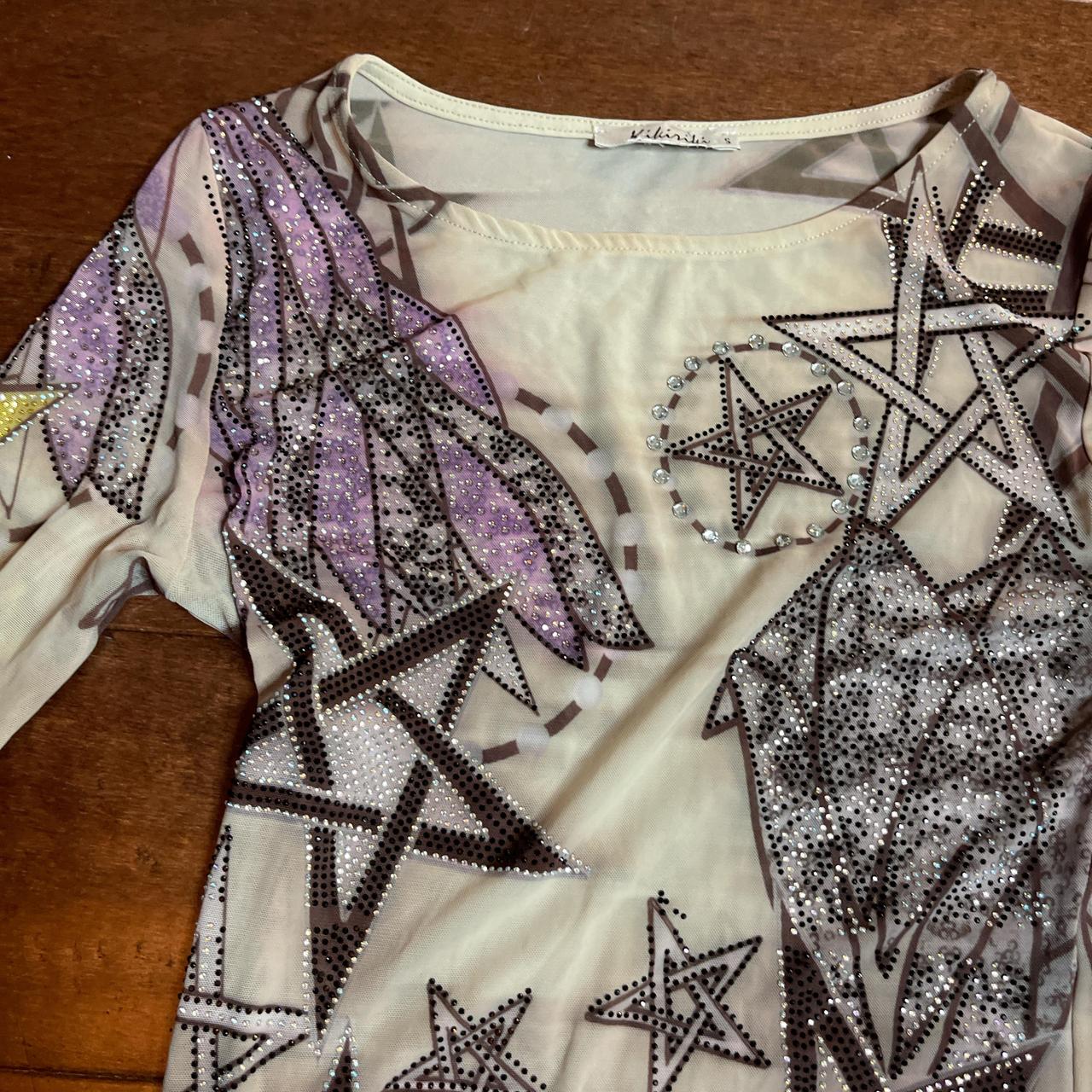 the absolute coolest vintage Japanese bedazzled star... | Depop