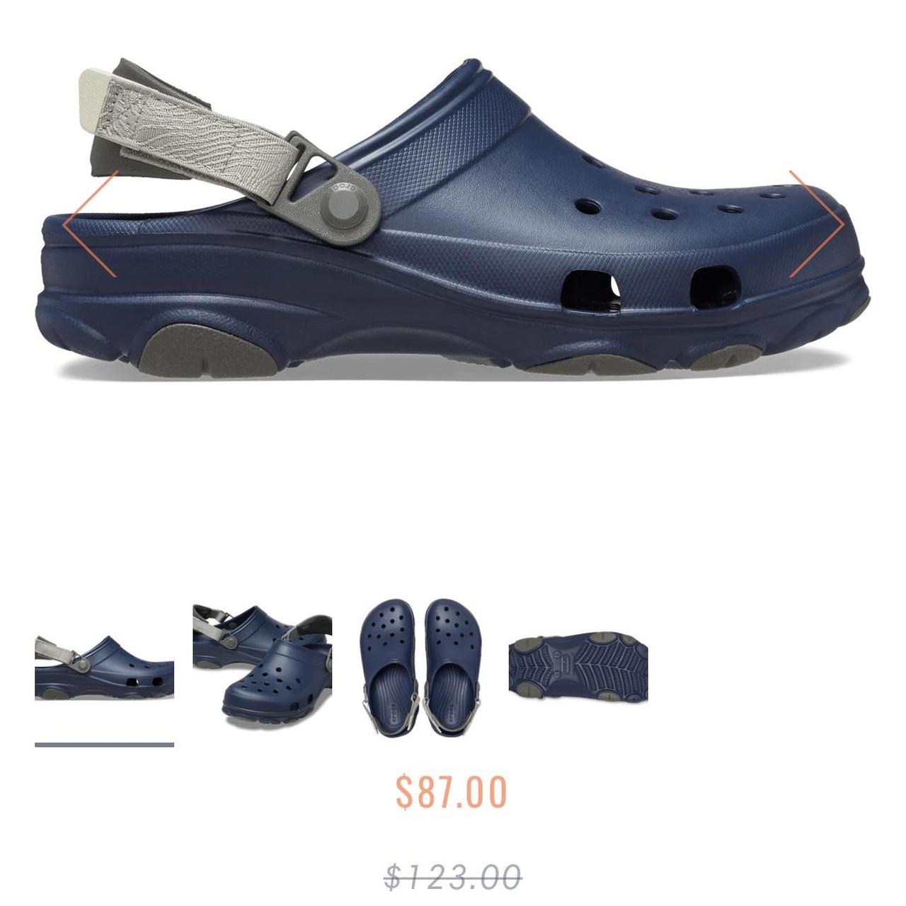 AUTHENTIC NAVY CROCS 🐊 *adjustable Velcro backstrap... - Depop