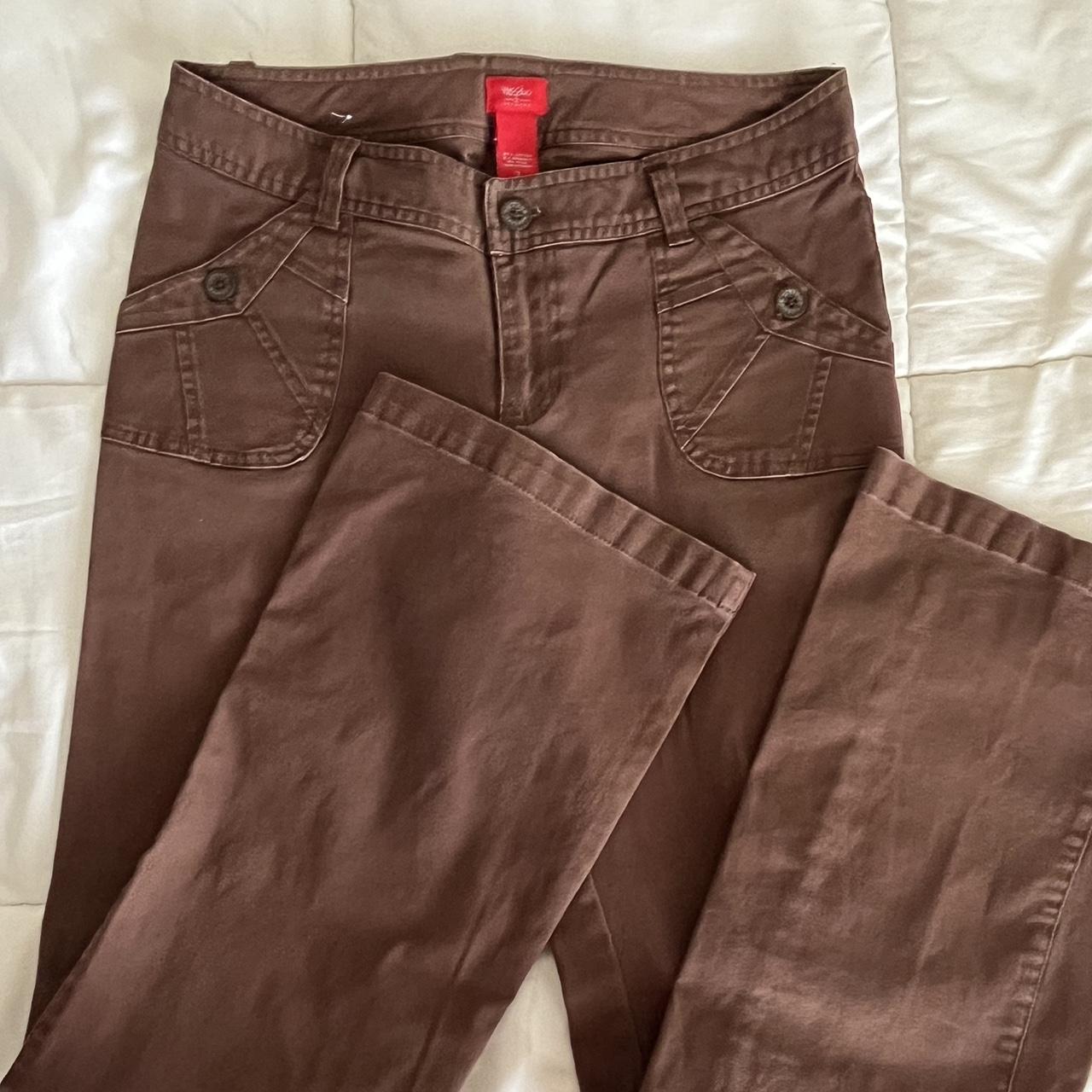 brown bootcut low rise jeans #bootcut #vintage... - Depop