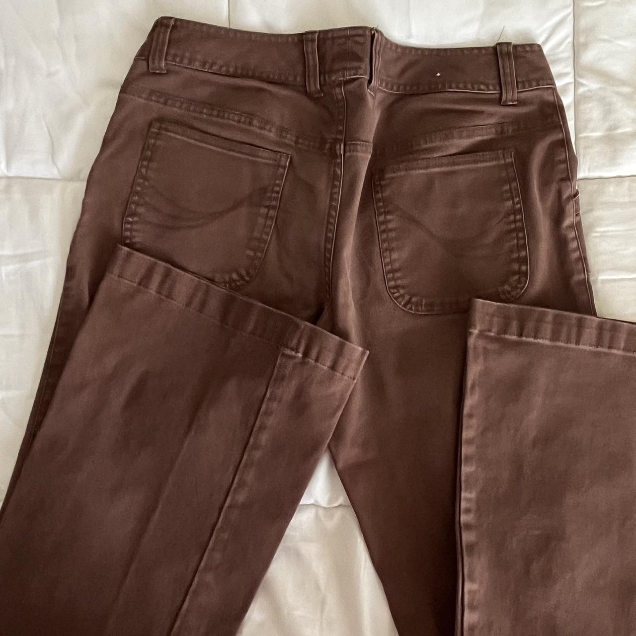 brown bootcut low rise jeans #bootcut #vintage... - Depop