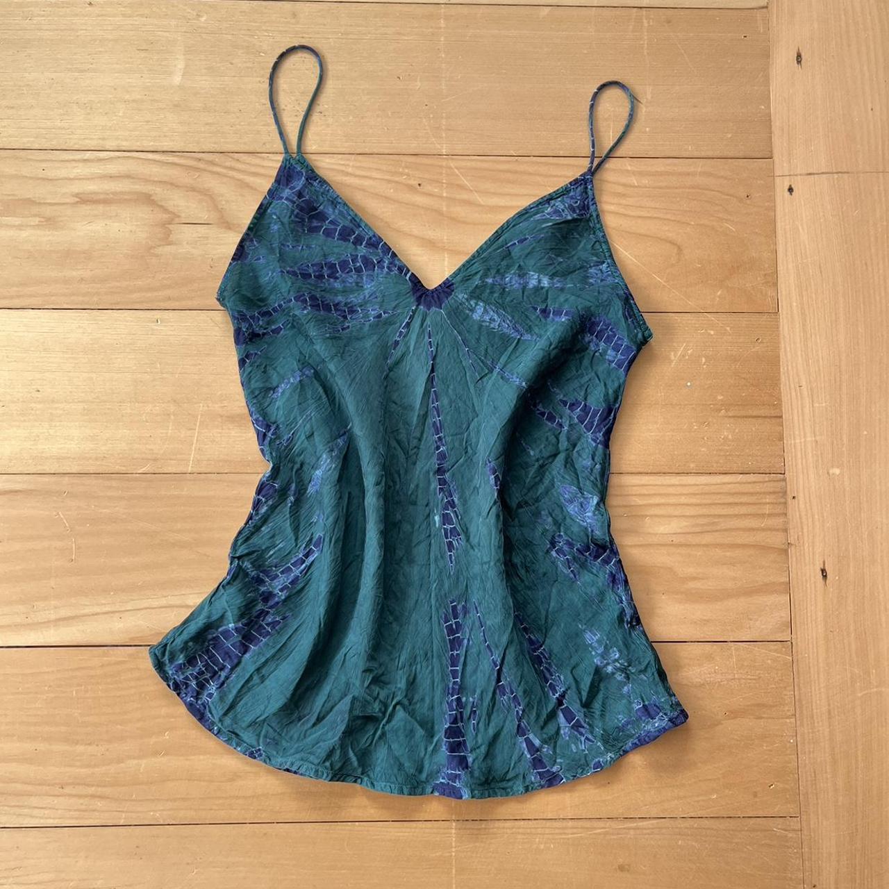 Gorgeous turquoise blue tie dye cami top. Brand is... - Depop
