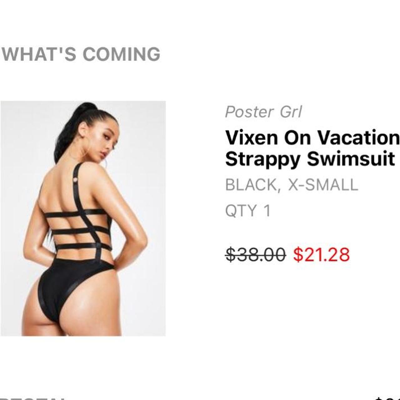 Poster grl vixen on vacation strappy swimsuit worn... - Depop
