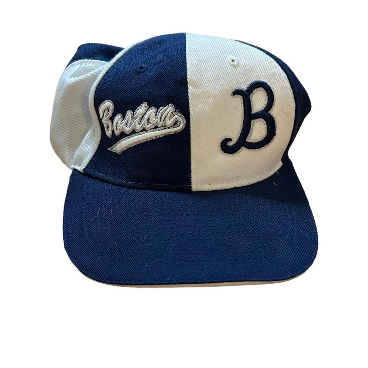 Blue and white Boston cap. White is brighter in person - Depop