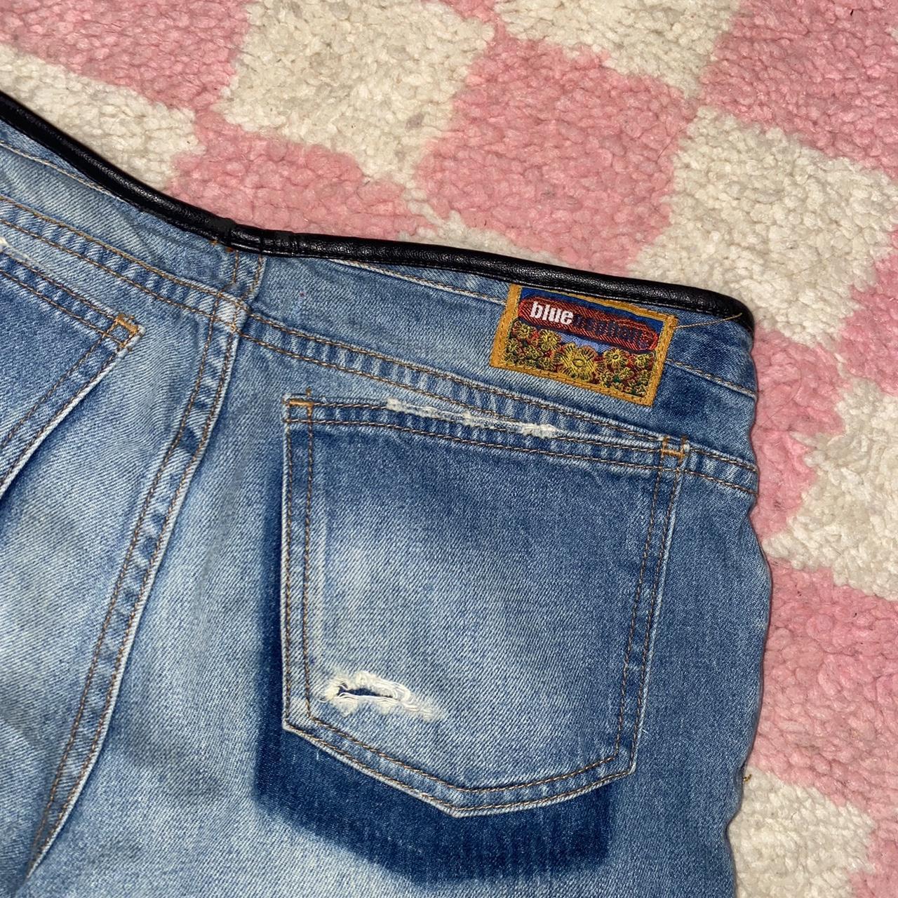 Blue asphalt blue jeans bell bottoms Cool slits at... - Depop