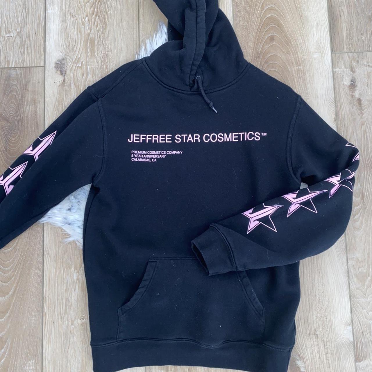 Jeffree star cosmetics black March hoodie Worn... - Depop