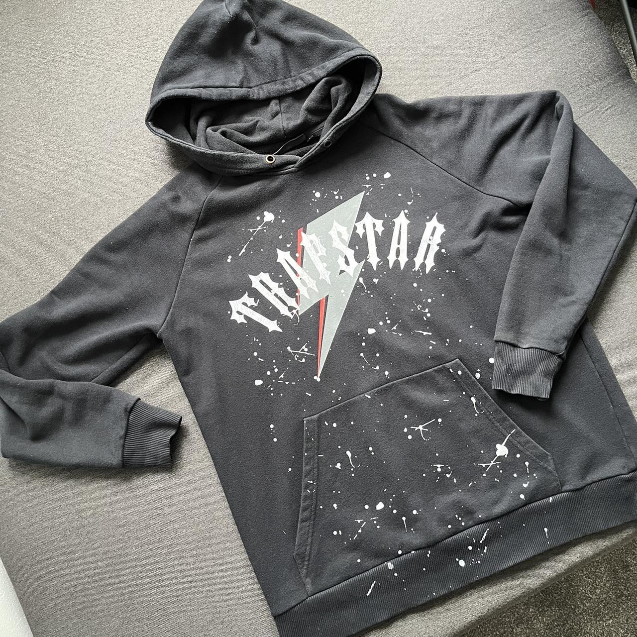 Trapstar lightning bolt hoodie - slight cracking on... - Depop