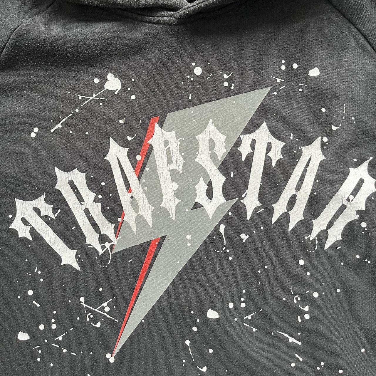 Trapstar lightning bolt hoodie - slight cracking on... - Depop