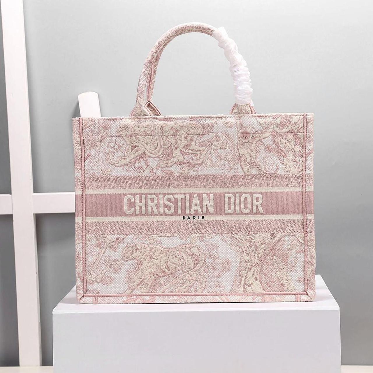 Christian Dior pink tote bag - Depop