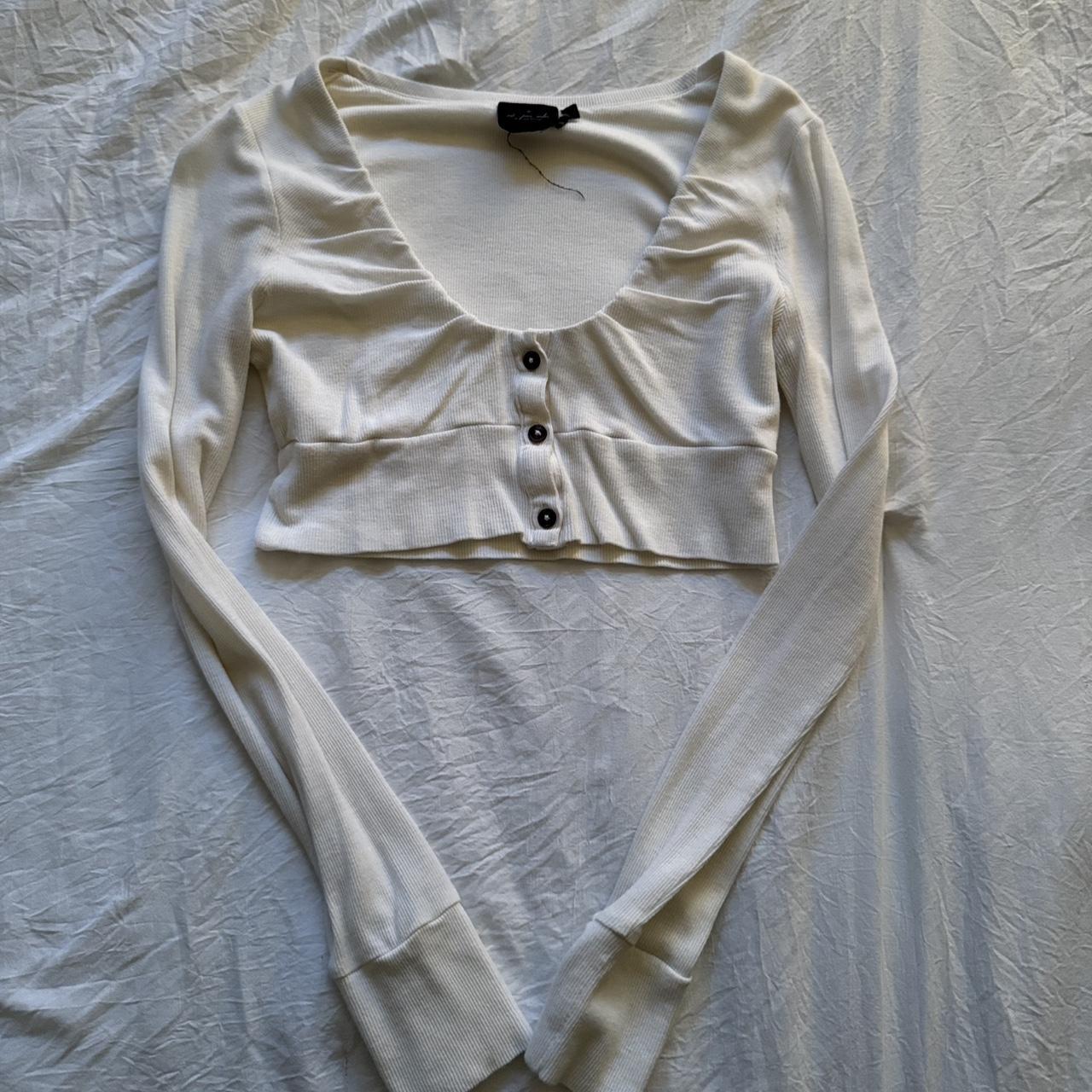 urban outfitters out from under ribbed cropped long... - Depop