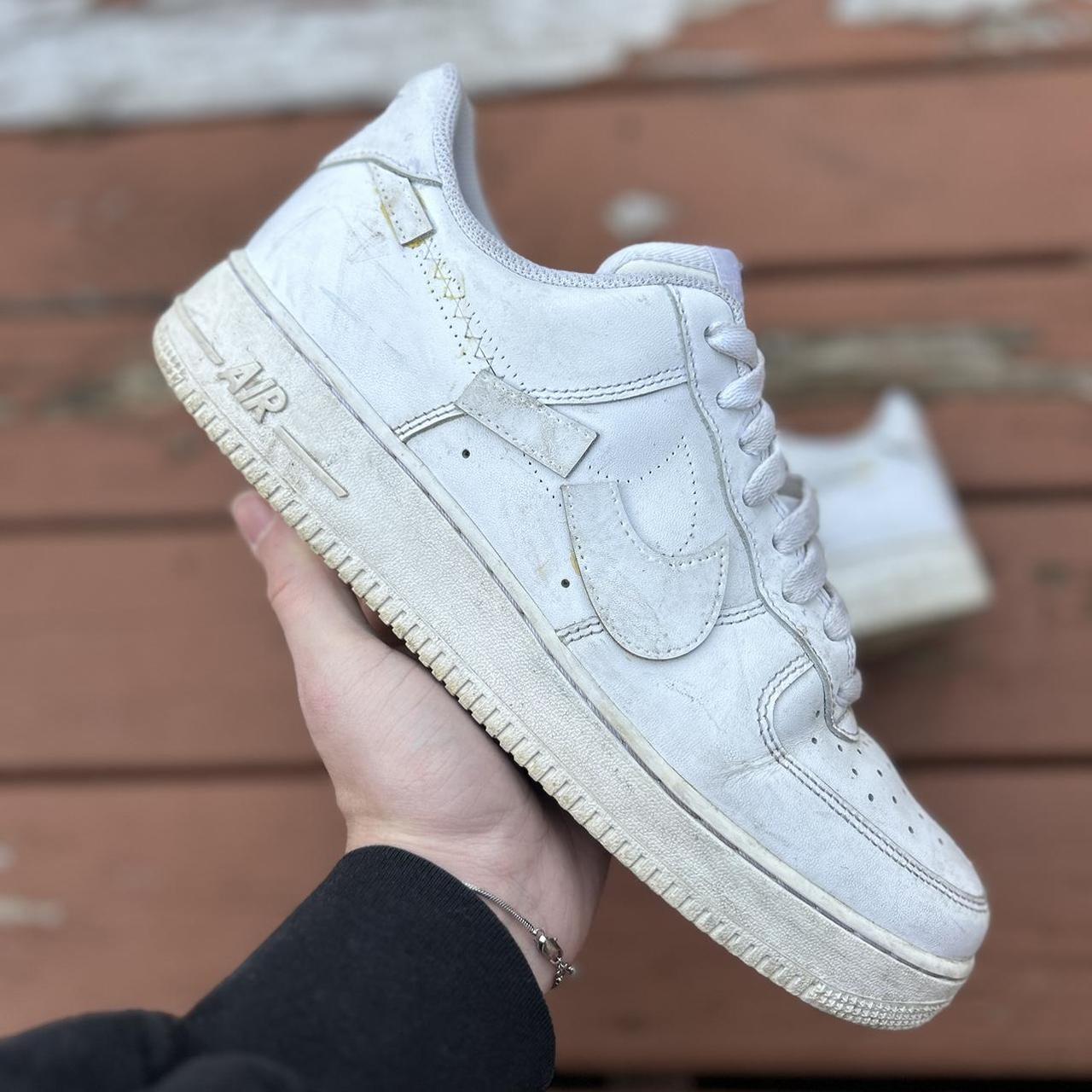 Nike Air Force 1 low custom Took the swoosh off and... - Depop
