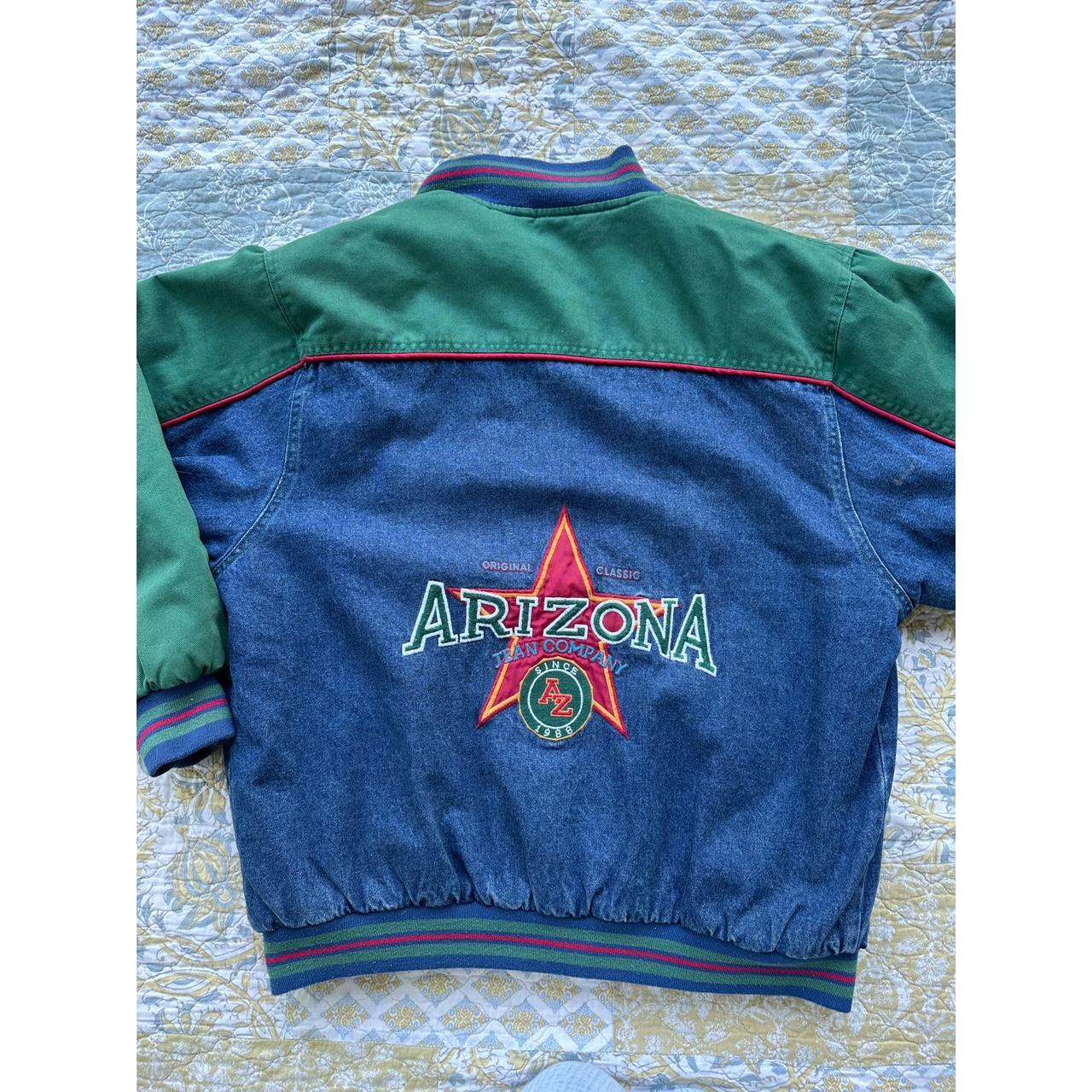 Arizona Men's Navy and Green Jacket | Depop