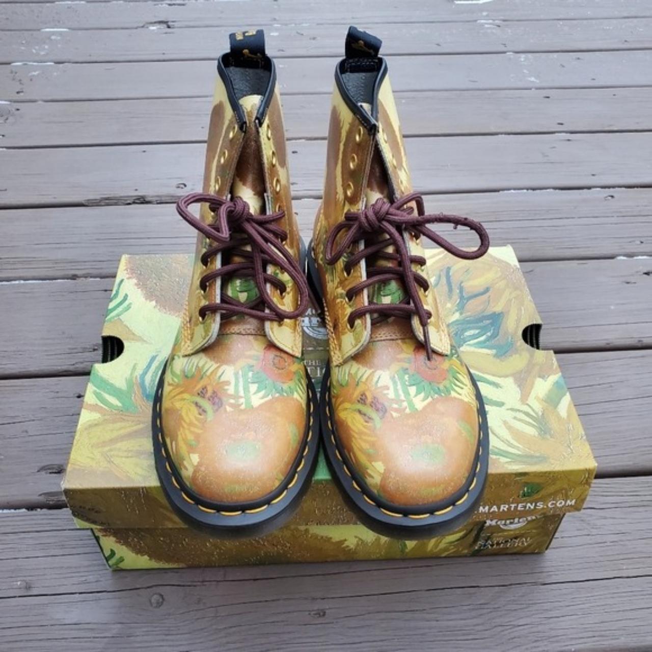 Dr. Martens 1460 TNG Vincent Van Gogh Sunflower... - Depop