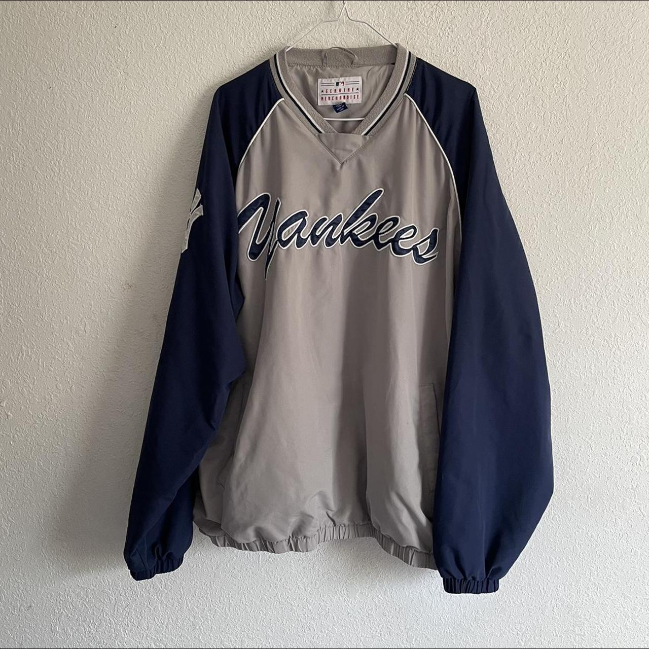 MLB New York Yankees baseball pullover jacket sz XL... - Depop