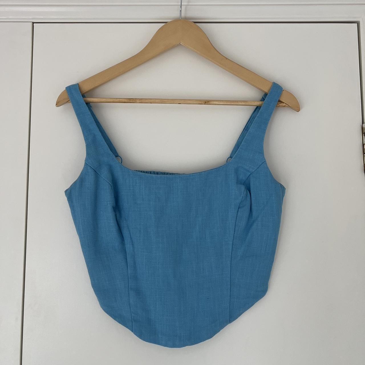 Glassons blue corset top. Size 10 and really good... - Depop