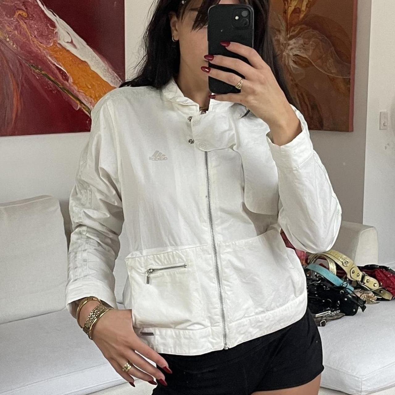 repop vintage adidas spray jacket worn once size... - Depop