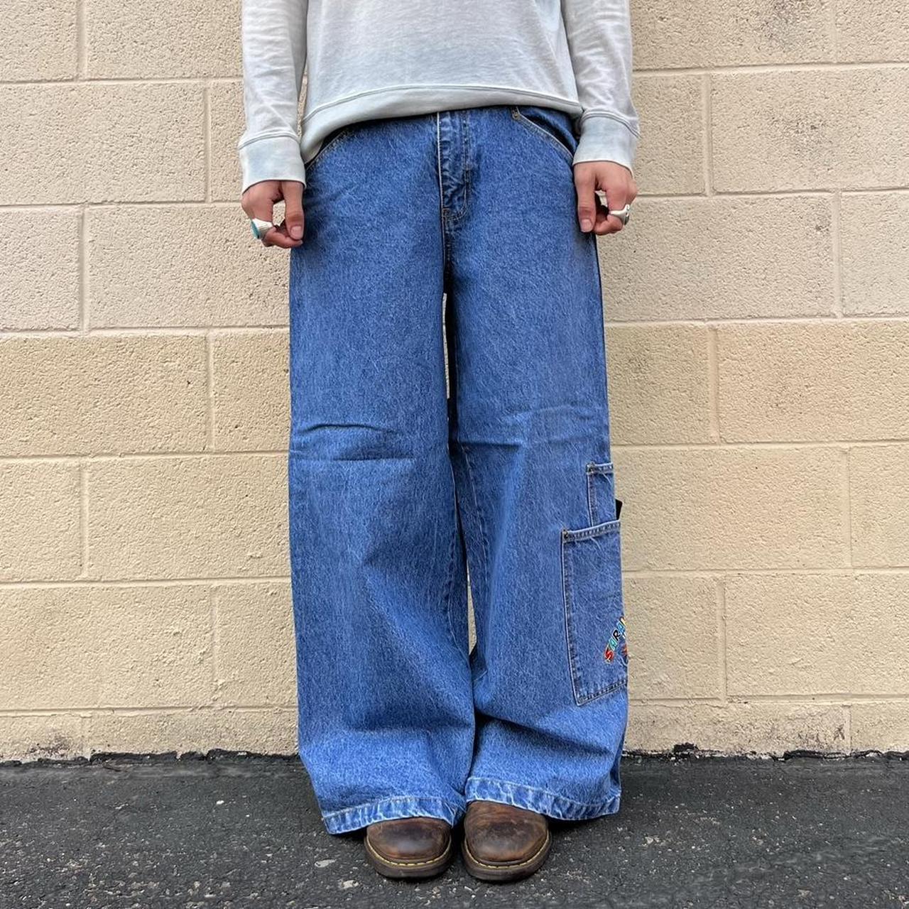 Fire jnco style jeans. These vintage late 90s y2k... - Depop
