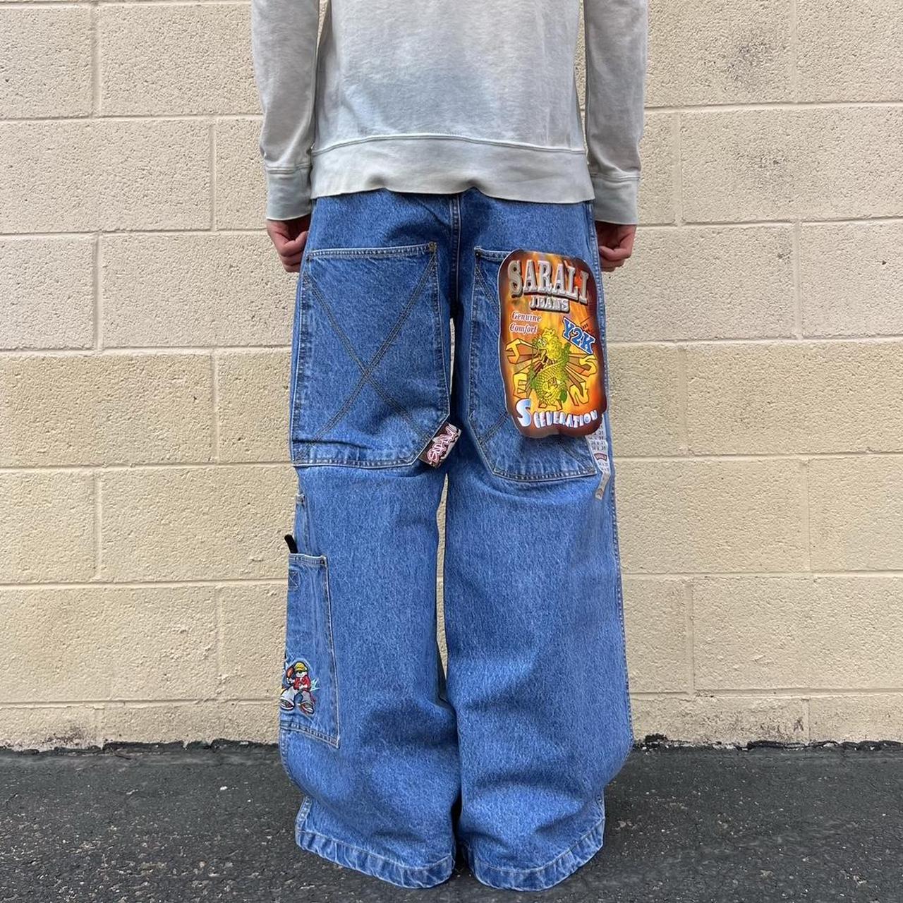 Fire jnco style jeans. These vintage late 90s y2k... - Depop