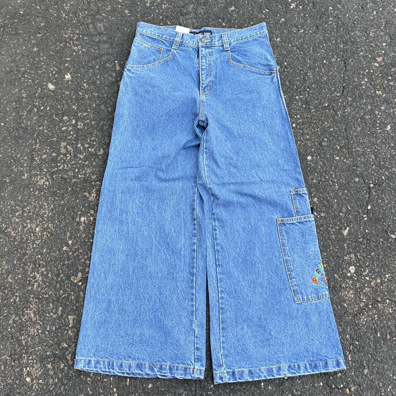 Fire jnco style jeans. These vintage late 90s y2k... - Depop