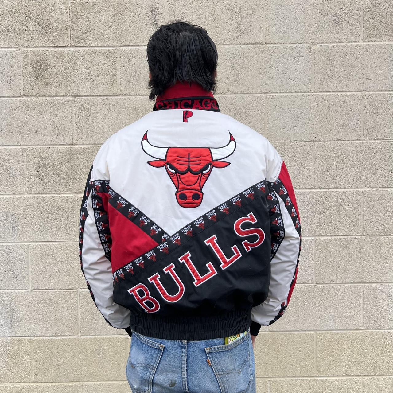 bulls jacket vintage 90s pro player by daniel young.... - Depop