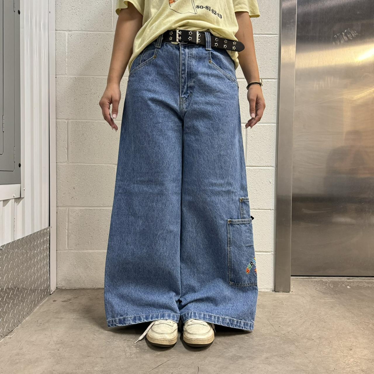 Fire jnco style jeans. These vintage late 90s y2k... - Depop