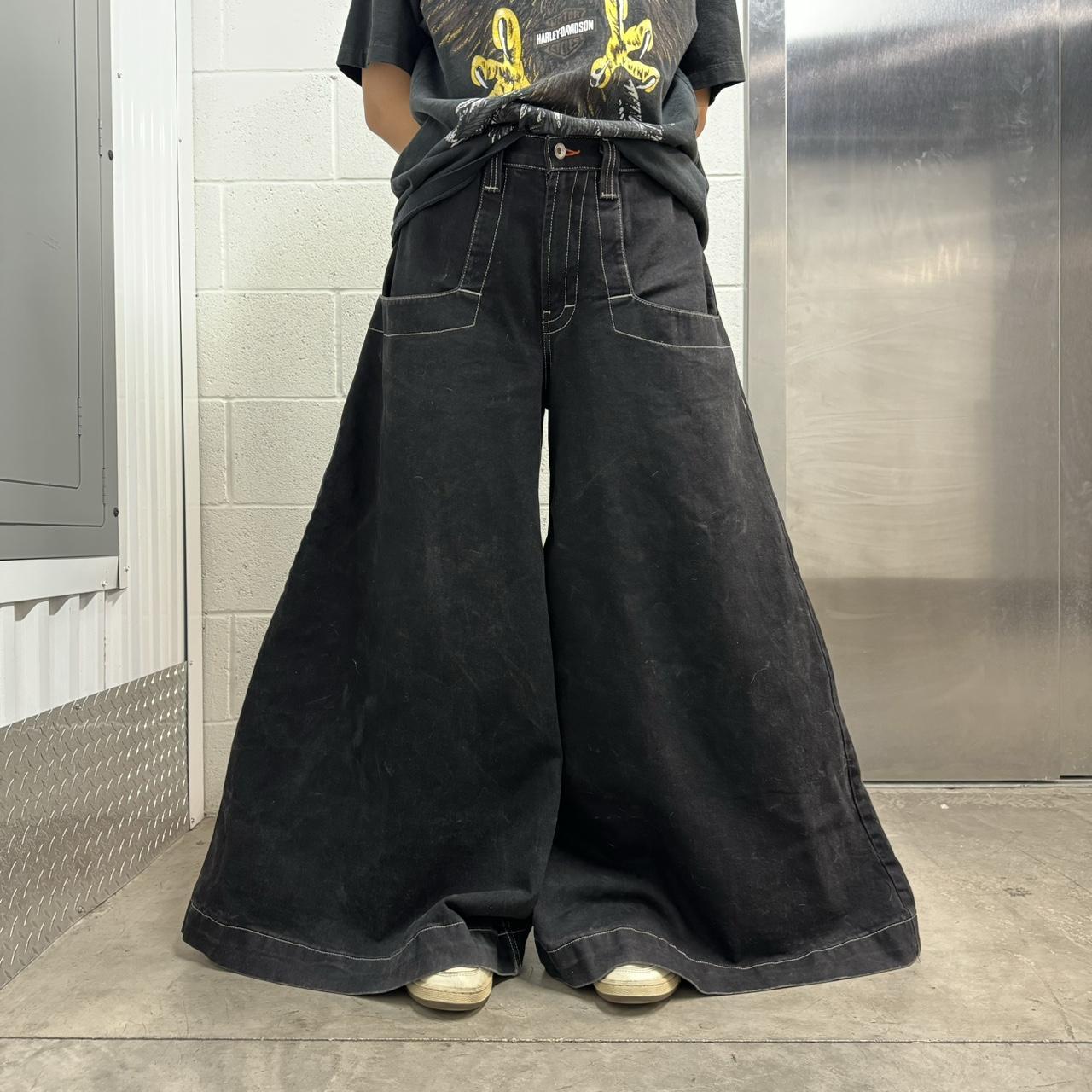 Fire jnco jeans. 90s convict jnco. crazy 50in leg... - Depop